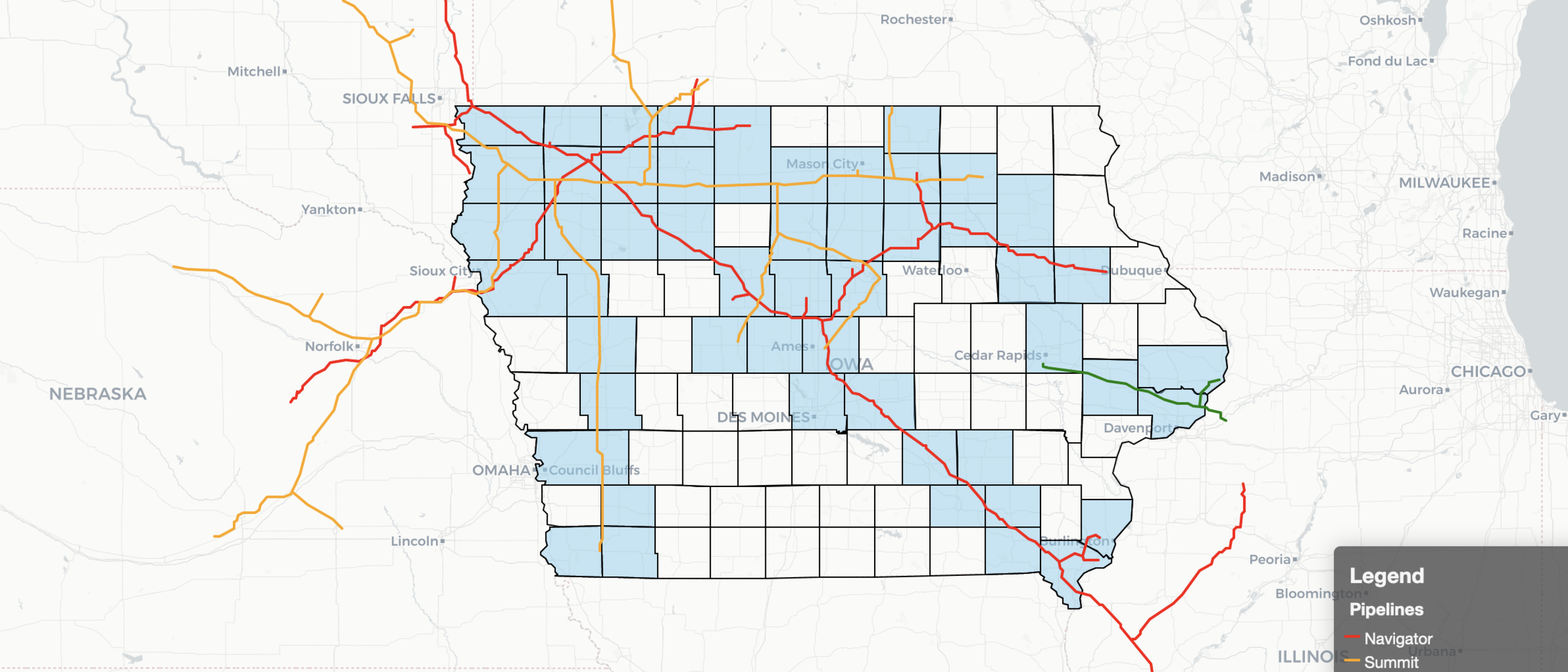 HELI publishes Iowa Carbon Pipelines Digital Map | Hubbell ...
